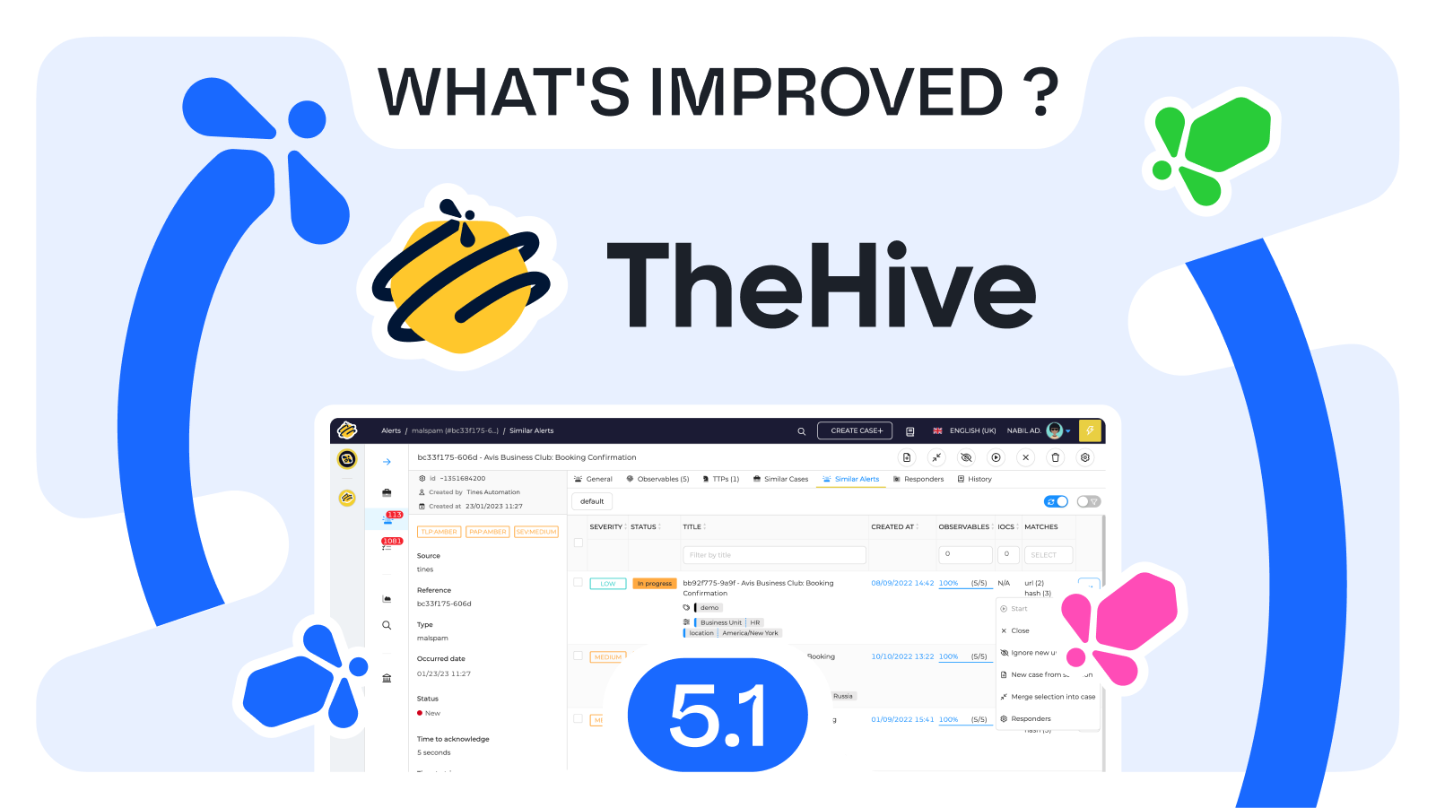 TheHive 5.1: Improved features